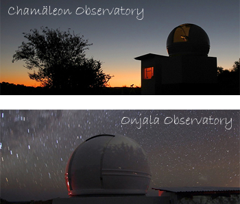 Sitemap zu Chamaeleon Observatory, Onjala Observatory und Rooisand Observatory